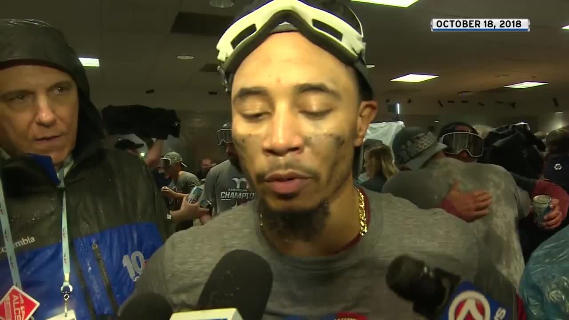 Red Sox Win 2018 ALCS: Mookie Betts Interview